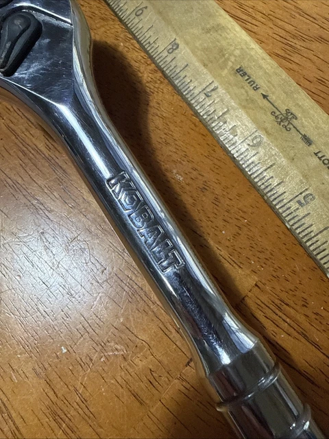 KOBALT 1/2& DRIVE Quick Release Ratchet Socket Wrench Chrome #337309 ...