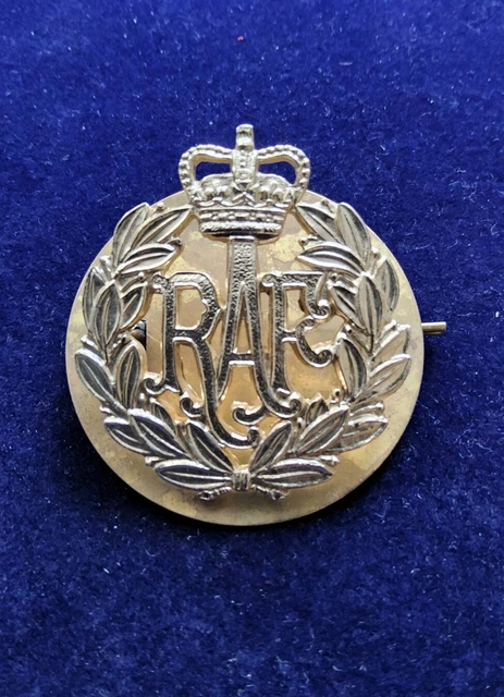 ORIGINAL RAF ROYAL Air Force Staybrite Cap Badge & Brass Back Plate ...