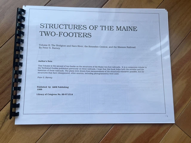 STRUCTURES OF THE Maine two-footers Peter S. Barney $40.00 - PicClick CA