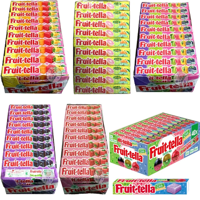 FRUIT - TELLA With Fruit Juice Chewy Sweets ( 5 Flavors ) Strawberry ...