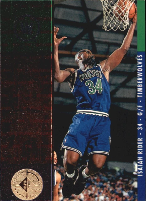 1994-95 SP CHAMPIONSHIP Timberwolves Basketball Card #16 Isaiah Rider ...