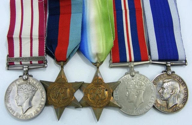 GREAT BRITAIN 1936-46 Royal Navy Palestine & WW2 Long Service medal ...