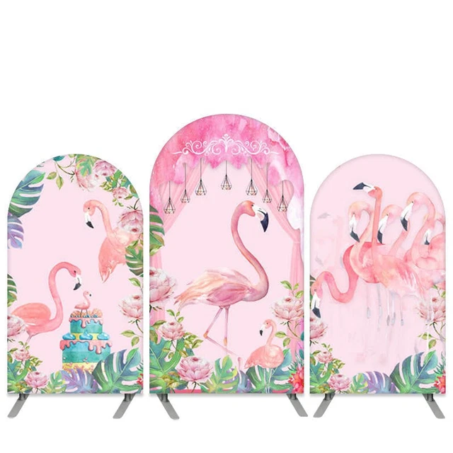 PINK FLAMINGO THEME Happy Birthday Arch Backdrop Kit $35.95 - PicClick AU