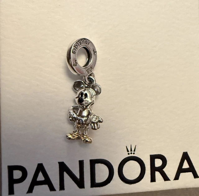 PANDORA CHARM DISNEY Mickey Maus mit Diamant Silber EUR 50,00 - PicClick DE