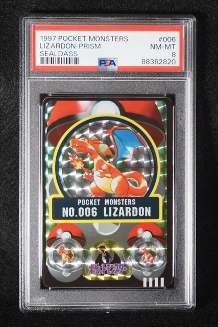 PSA 8 CARTE Pokemon Charizard No.006 Prismes Japonais Sealdass 1997 EUR 144,95 - PicClick FR