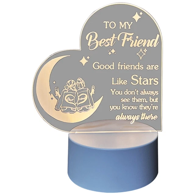ACRYLIC NIGHT LIGHT Best Presents Birthday Gifts for Best Friends (Best ...