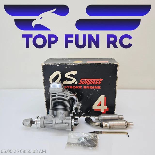 OS FS-120 RC Surpass Four Stroke Engine w/ Silencers For Airplanes ...