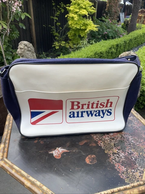 VINTAGE BRITISH AIRWAY Flight Bag 1970s Cabin Bag Great Condition Retro ...