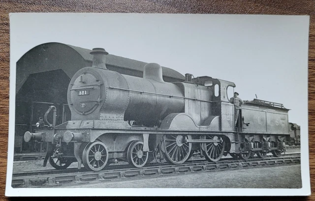 VINTAGE LMS RAILWAY Steam Locomotive 321 Real Photo Postcard by L Perkins, B'ham £4.99 - PicClick UK