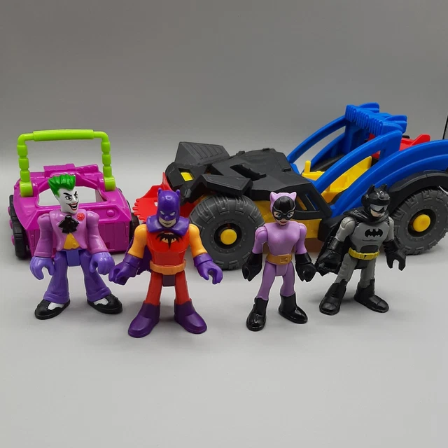 BATMAN IMAGINEXT FIGURES & Batmobile Plus Extra DC Figures Mixed Lot ...