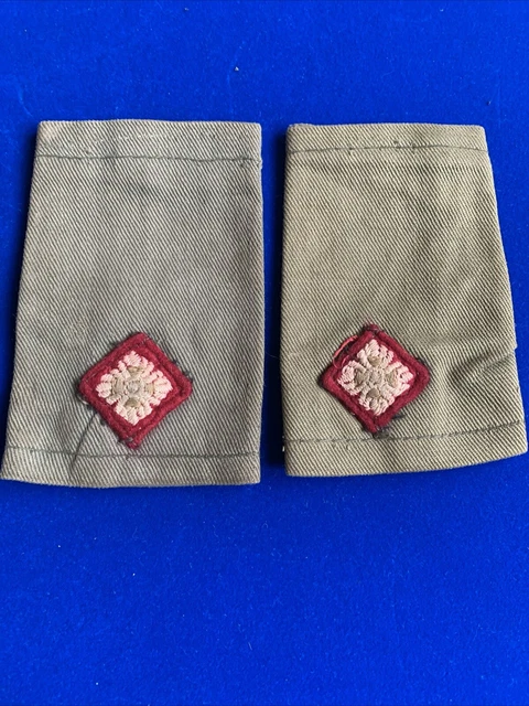 BRITISH ARMY 2ND Lieutenant Rank Pips On Slides Pair , Infantry WW2 ...