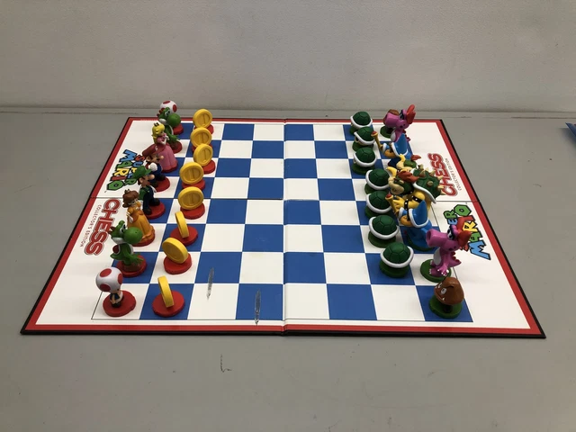 NINTENDO SUPER MARIO Bros Collector's Ed Chess Set w/ Board & Pieces £7 ...