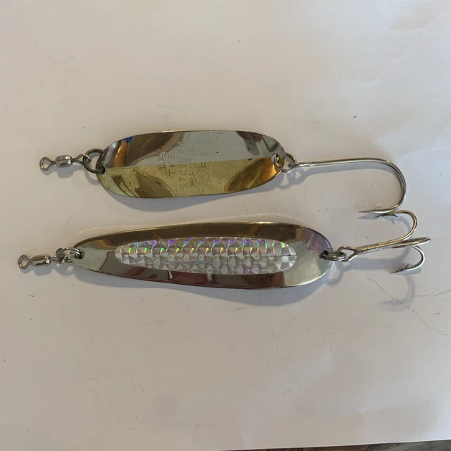 LOT OF 2 Gibbs Fishing Lures Spoons CROC The Stewart Spoon #5 $23.99 ...