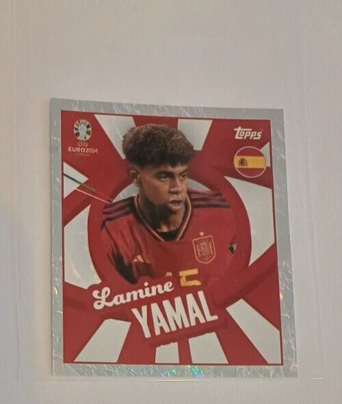IMAGE STICKER CROMO ROOKIE n°ESP PTW Lamine YAMAL Espagne TOPPS UEFA ...
