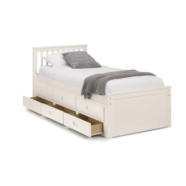 DFS CLEMENTINE WHITE 3 Drawer Storage Pull Out Trundle Bed RRP £549 £ ...