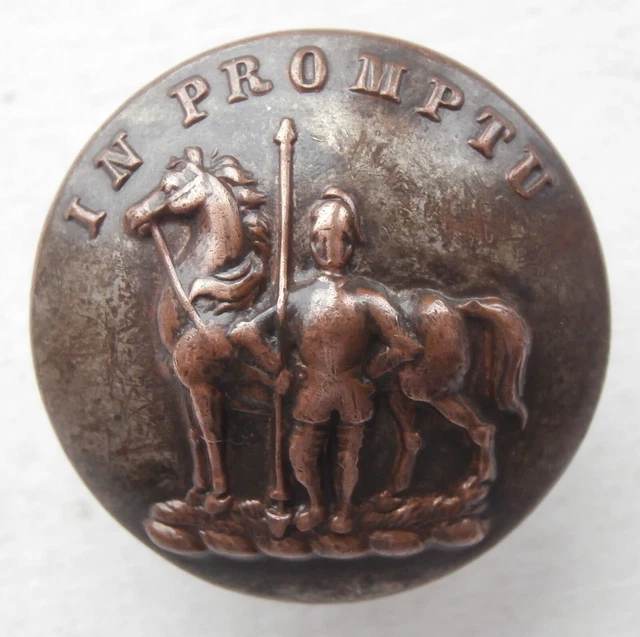 ANTIQUE VICTORIAN TROTTER Family Crest Livery Button By Firmin & Sons ...