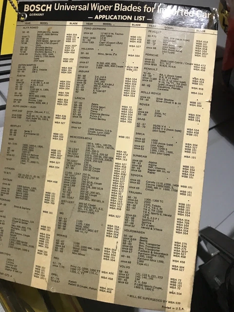 VINTAGE METAL BOSCH Germany Windshield Wiper Blade Holder Display Rack ...