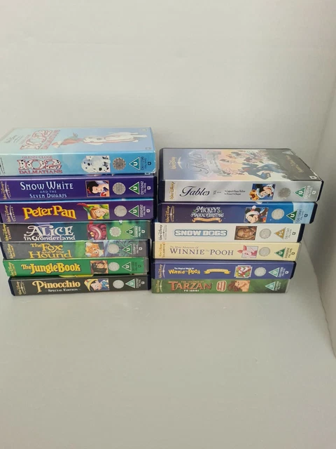LARGE DISNEY CLASSICS Vhs Bundle Including Jungle Book Peter Pan Winnie ...