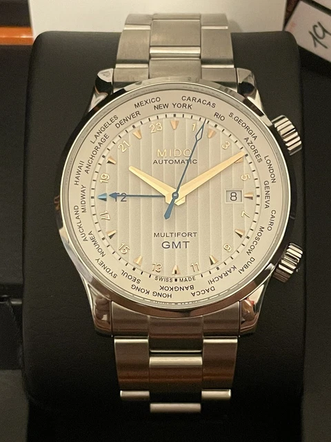 OROLOGIO MIDO MULTIFORT Gmt Worldtimer Automatico Diver Automatic Watch ...