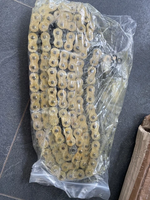 MOTORCYCLE GOLD HEAVY Duty "X" Ring Chain, 525 - 122 Links £40.20 ...