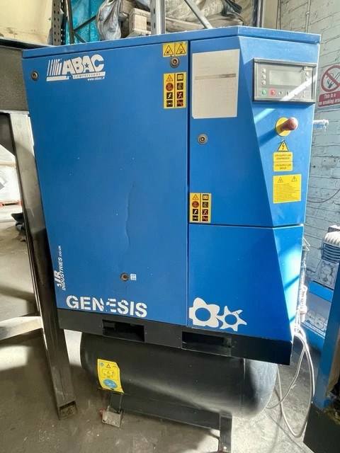 ABAC GENESIS 11 Receiver Mounted Rotary Screw Compressor + Dryer! 53Cfm ...