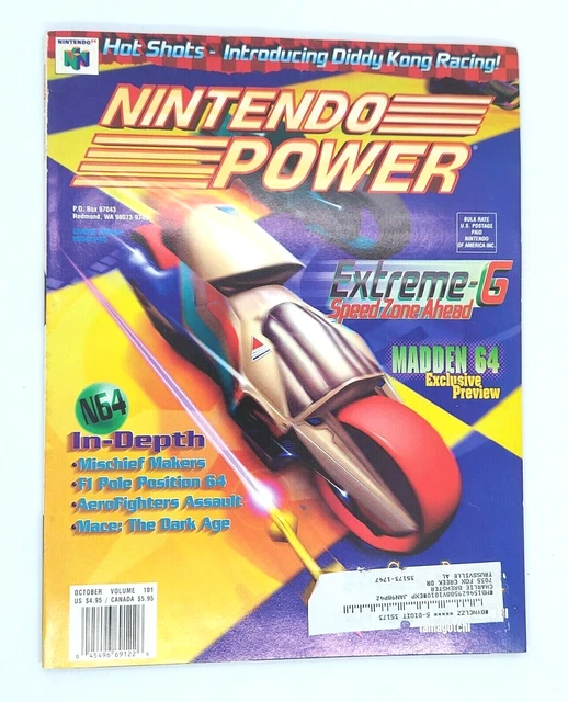 NINTENDO POWER MAGAZINE Vol. #101 with Madden 64 Poster Complete ...