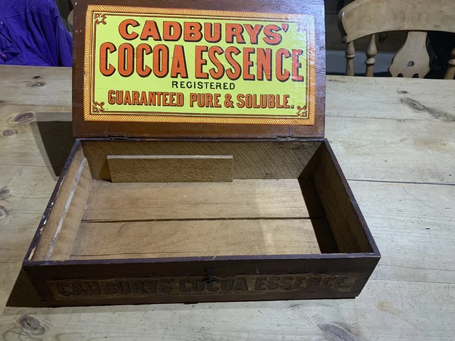 RARE CADBURY'S COCOA Essence Counter Box 1900’s Yellow And Red £75.00 ...