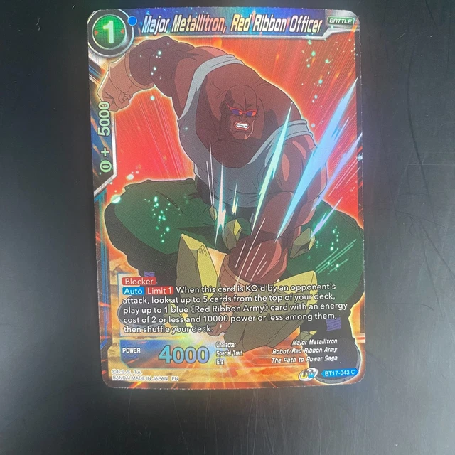 ULTIMATE SQUAD MAJOR Metallitron, Red Ribbon Officer Blue Foil BT17-043 C $1.75 - PicClick CA