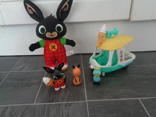 CBEEBIES BING GILLY'S icecream van playset+bing,flop,gilly figures+bing ...