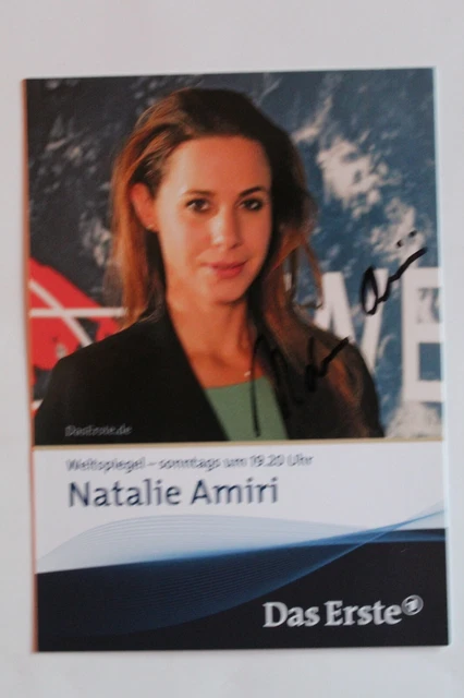 NATALIE AMIRI - ARD Moderatorin "Weltspiegel" - Autogrammkarte signiert ...