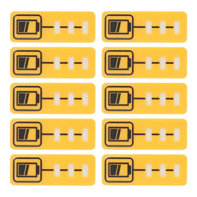 10X BATTERY CAPACITY LED Key Sticker Label For De-Walt 18V DCB200 ...