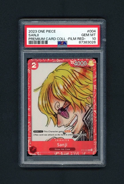 ONE PIECE TCG English Sanji Film Red Promo ST01-004 PSA 10 GEM MINT $85 ...
