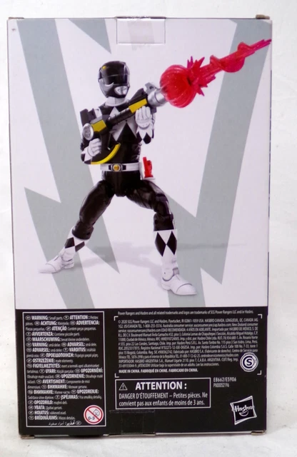 HASBRO POWER RANGERS Rayo Colección Mighty Morphin Negro 6" Figura ...