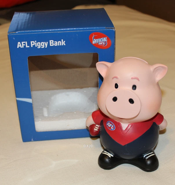MELBOURNE DEMONS AFL Team Small Piggy Bank Money Box 13cm Resin Hand ...
