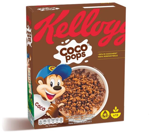 KELLOGG'S CEREAL COCO Pops Risetti Rice Blown Chocolate Breakfast 365gr ...