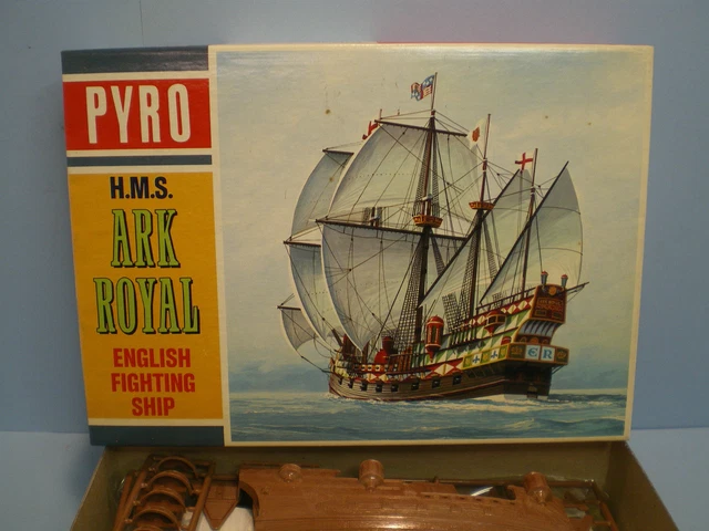 H.M.S. ARK ROYAL British War ship by Pyro Model Kit Kit # C251-100 1965 ...