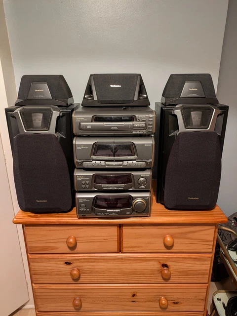TECHNICS SA-EH600 STEREO Stack System with Speakers and Remote HiFi ...