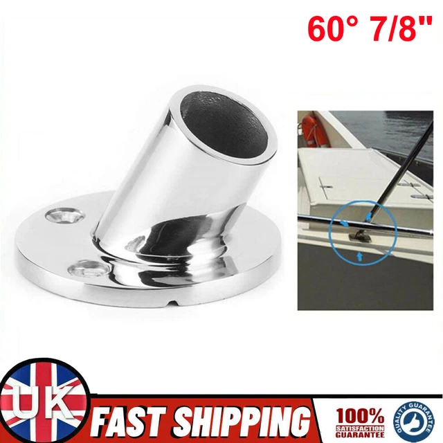 BOAT MARINE 316 Stainless Steel Hand Rail Fittings 60° 7/8" Pipe Round ...