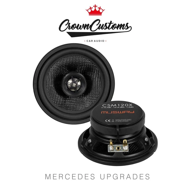 MERCEDES W124 CLASSIC Speaker Upgrade 4.7 Inch 15O Watts Direct Fit Car ...