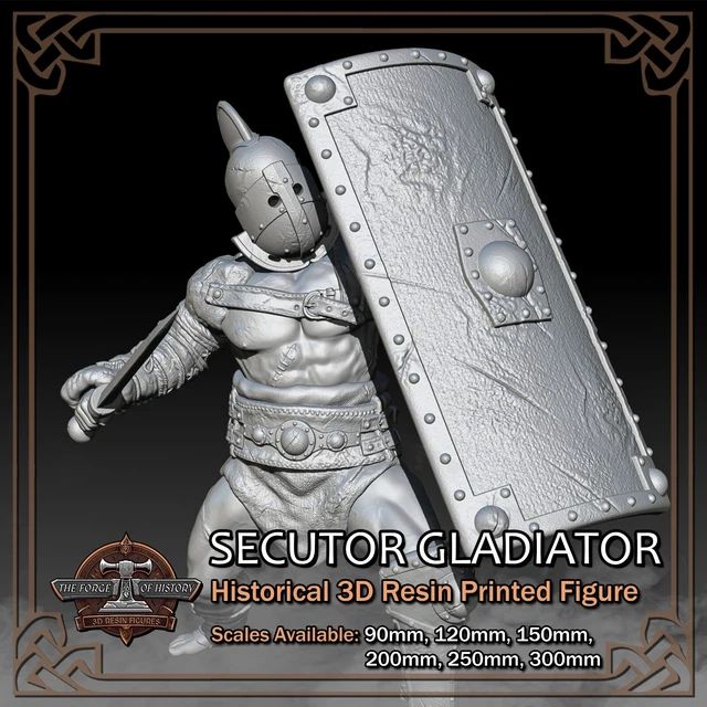SECUTOR GLADIATOR - 3D Resin Printed Figure Model Kit - Scale 90mm to ...