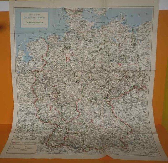 WORLD WAR WAR History Occupation Zones Map of German Länder SBZ 1949 £ ...