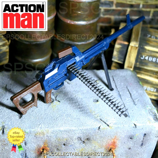 ACTION MAN VINTAGE Palitoy Mint Kalashnikov Machine Gun Complete FREE ...