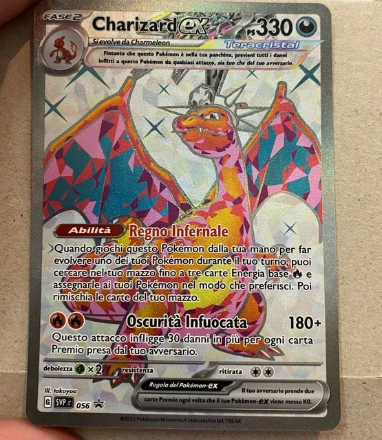 CARTA POKEMON CHARIZARD EX Teracrystal Full Art Shiny - Promo SVP 056 ...