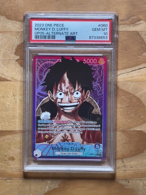 2023 ONE PIECE TCG Monkey D. Luffy ENG Leader Alt Art OP05 #060 GEM-MT PSA 10 EUR 15,51 ...