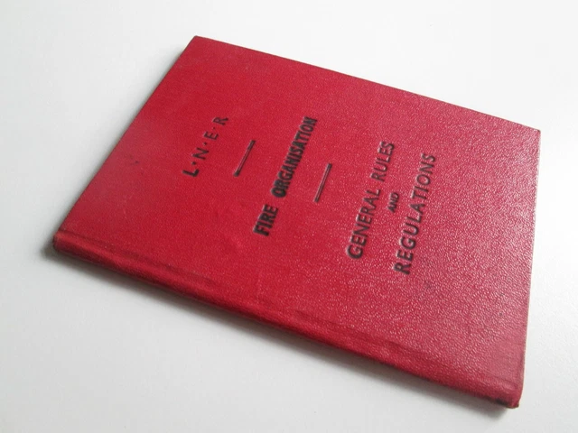 RARE 1947 LNER Fire Organisation General Rules & Regulations HB Pocket ...