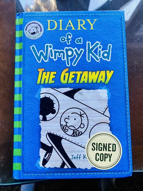 DIARY OF A Wimpy Kid # 12 The Getaway ÉDITION SIGNÉE couverture rigide ...