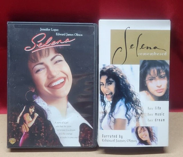 SELENA MOVIE DVD Remembered VHS 1995 Jennifer Lopez Edward James Olmos ...