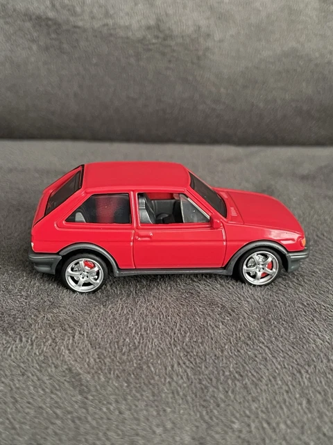 MATCHBOX RED FORD Fiesta Mk2 XR2 Modified Custom 5 Spoke Wheels Rubber ...