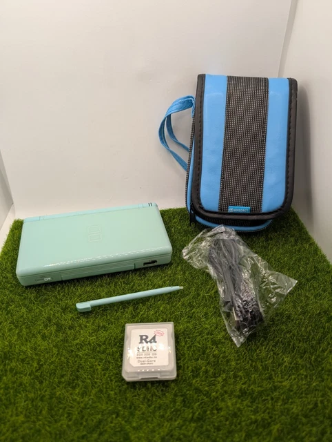 NINTENDO DS LITE Hand Held Console Rare Turquoise Starter Pack + R4 ...