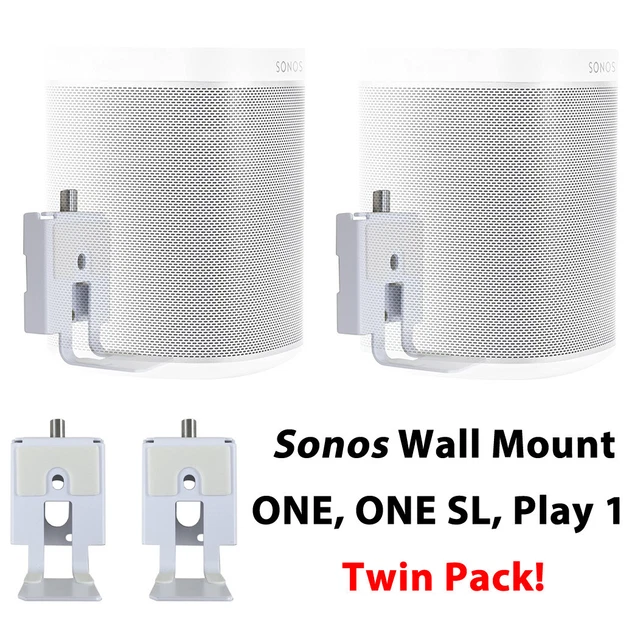 2 X SONOS ONE, ONE SL and Play:1 Compatible Wall Mount Bracket TWIN ...